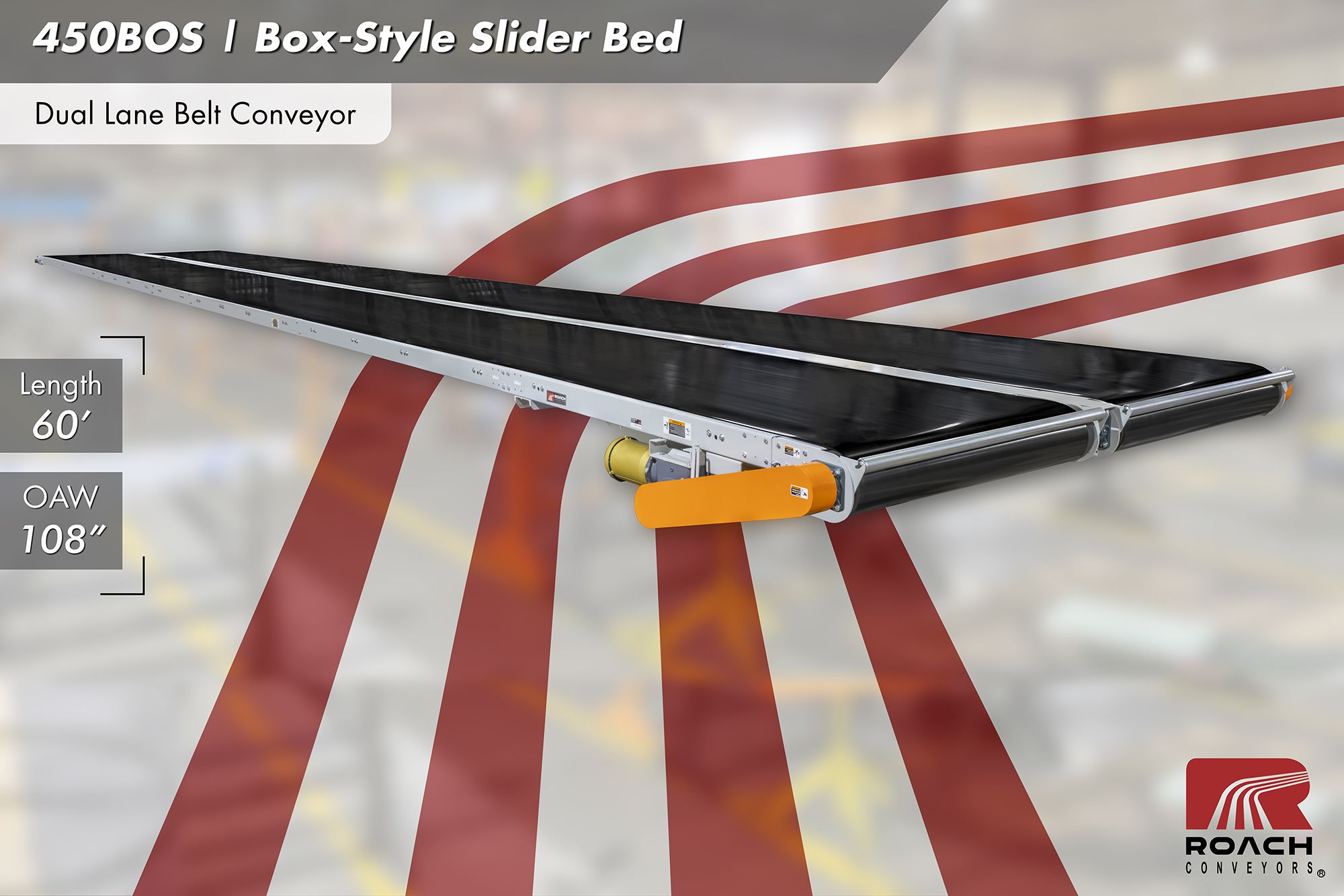 450BOS | Dual Lane Slider Bed - Roach Conveyors
