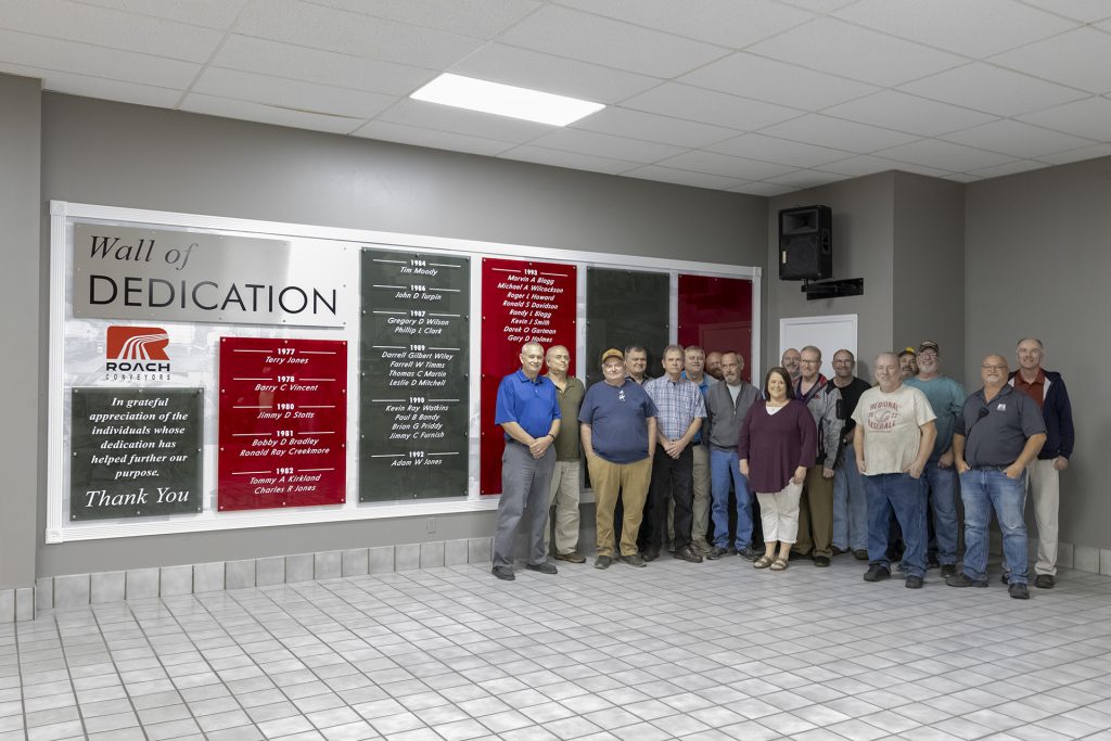 Wall of Dedication - Roach Conveyors