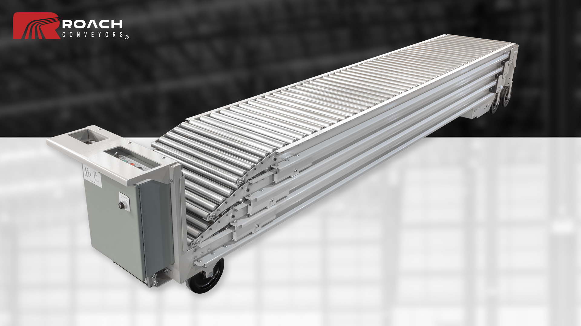 GTL | Battery Powered Telescoping Gravity Truckloader - Roach Conveyors